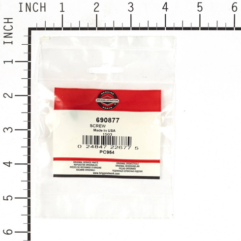 Briggs and Stratton 690877 Screw - Genuine Part