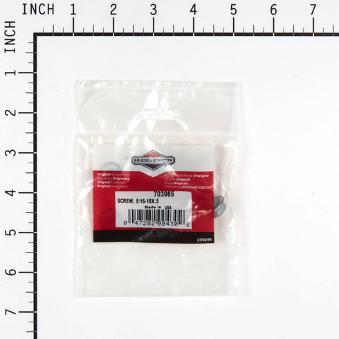 Briggs and Stratton 703985 Screw, 5/16-18X.5 - Genuine Part