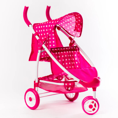 Roma Dotty Tandem Dolls Pram 3+ years 65cm - Roma Prams