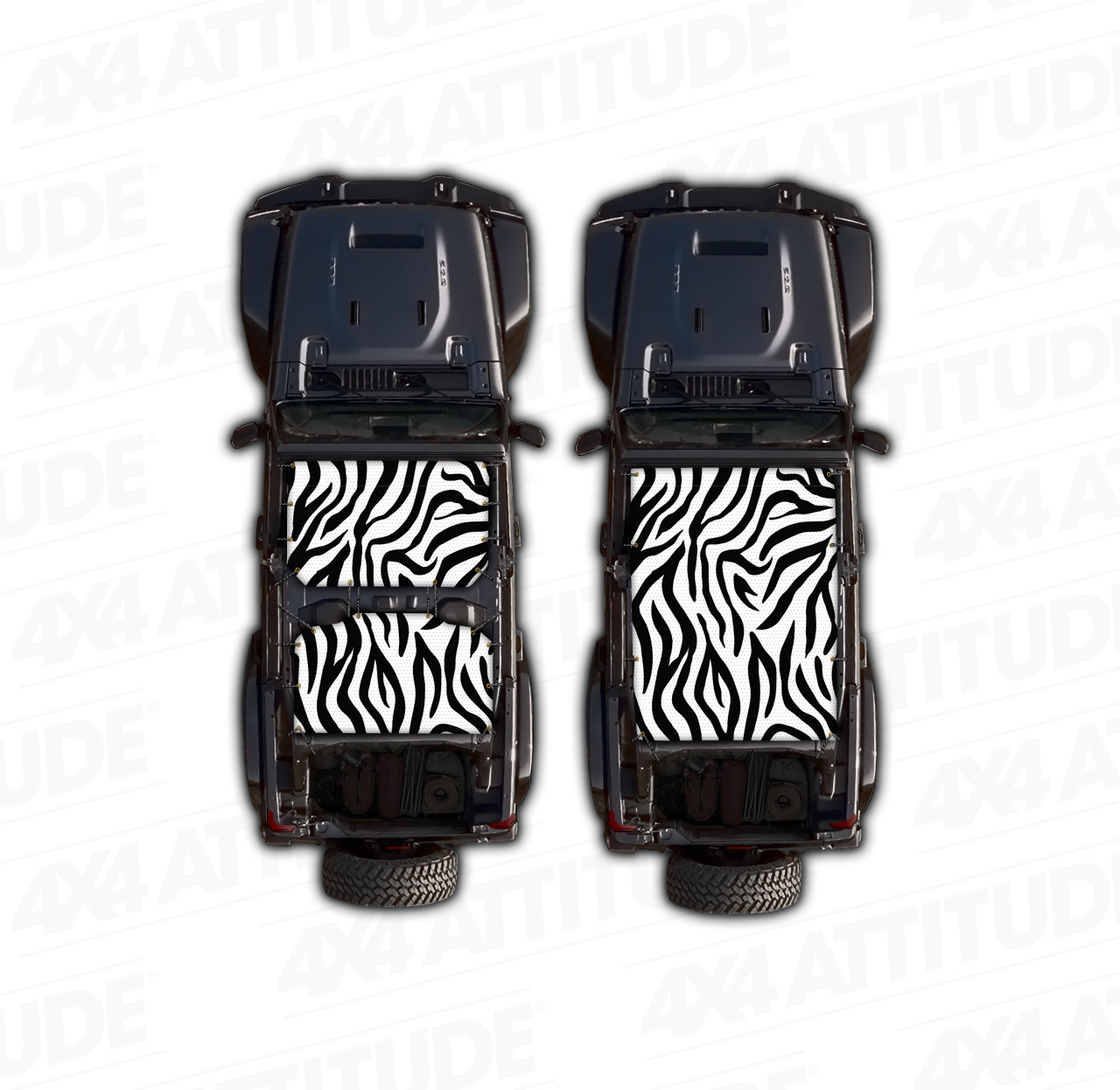 Zebra Stripes - JL 4 Door Sunshade | 4x4 Attitude
