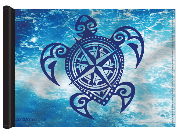 Turtle Compass Multiple Colors - Wave Backdrop | 4x4Attitude