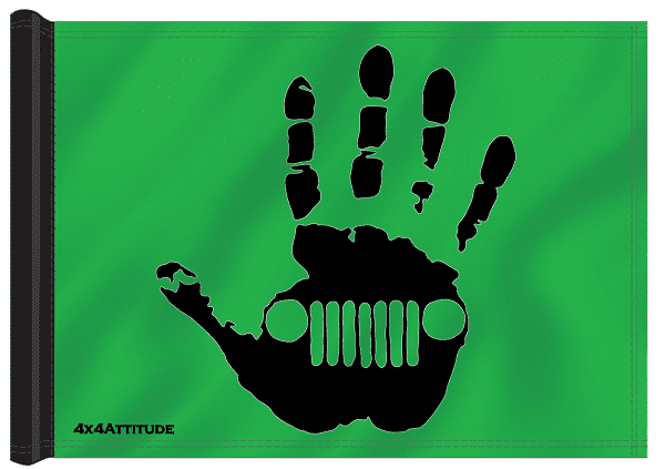 Jeep Grill Hand Trail Flag - Multiple Color | 4x4Attitude