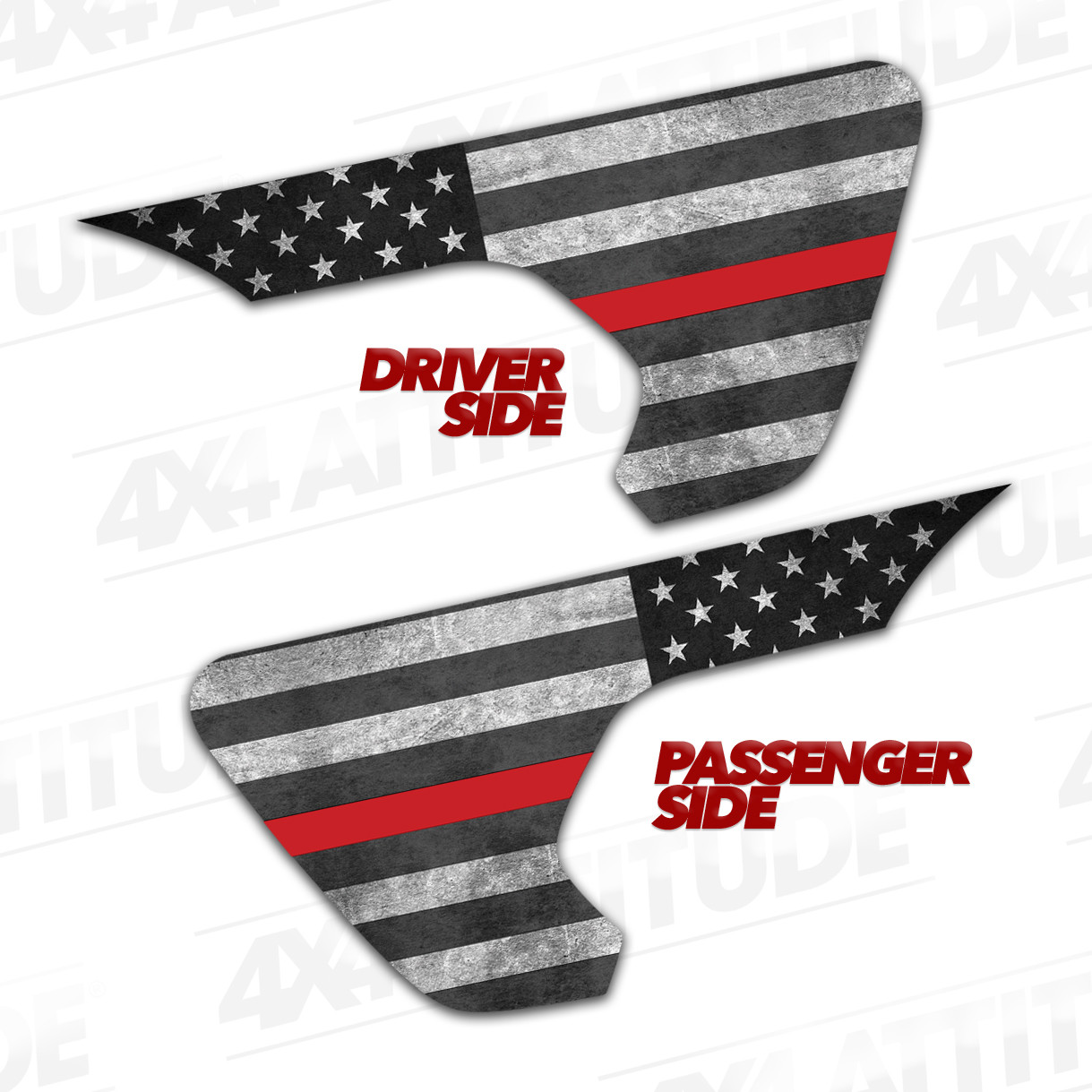 Distressed American Flag Fender Vent Decal Set (Right & Left) | 4x4Attitude
