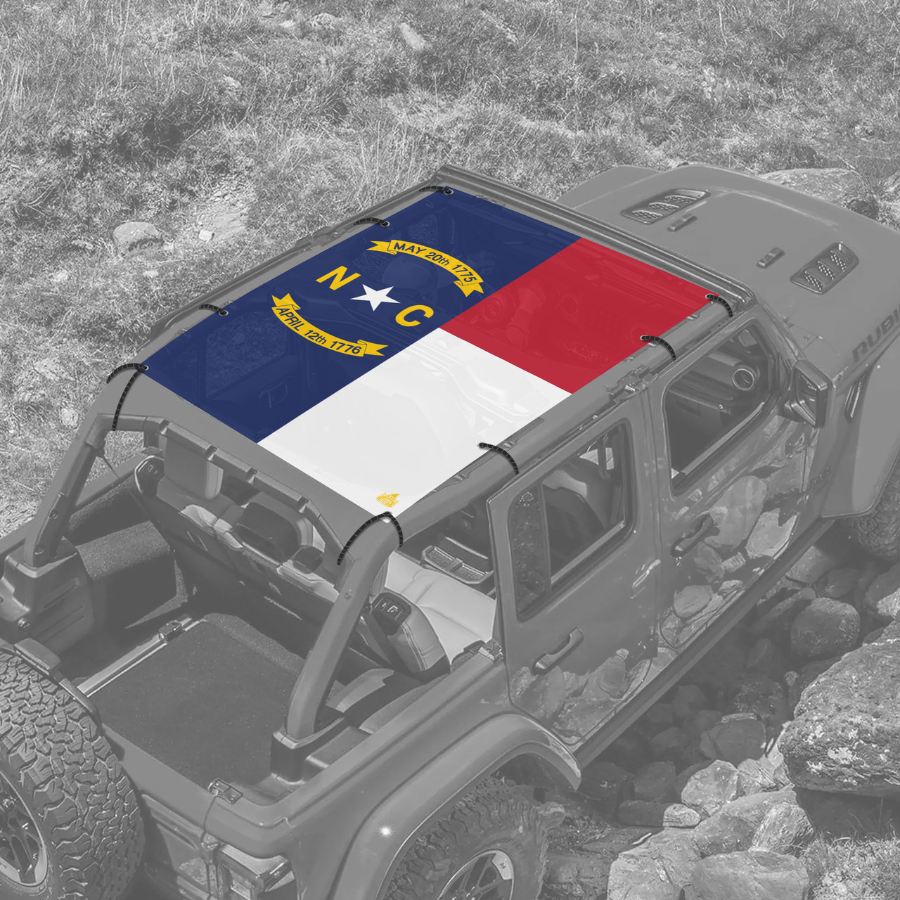 North Carolina State Flag - JL 4 Door Sunshade | 4x4 Attitude
