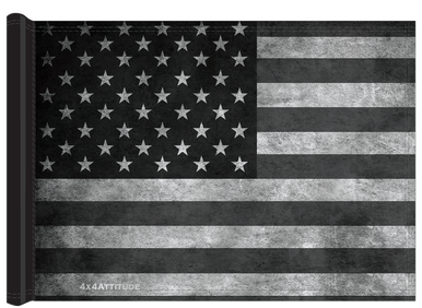 Distressed USA Grayscale Trail Flag | 4x4Attitude