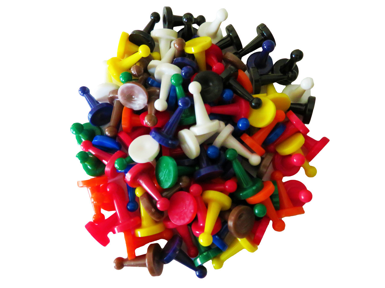 100 Count - Assorted Game Pawns (10 Colors) - Hobby Monsters