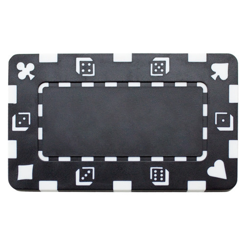 5 Black Rectangular Poker Chips - Hobby Monsters