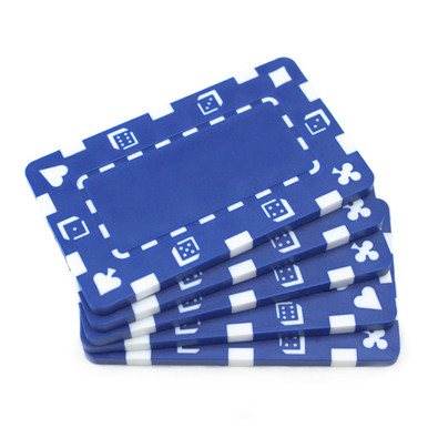 5 Blue Rectangular Poker Chips - Hobby Monsters