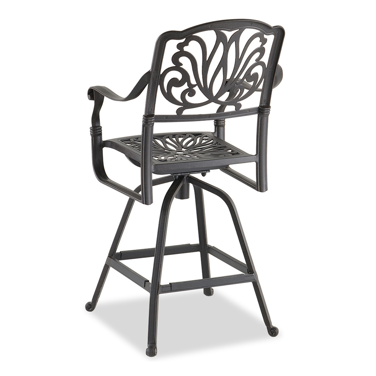 Cadiz Aged Bronze Cast Aluminum Swivel Bar Stool Chair King