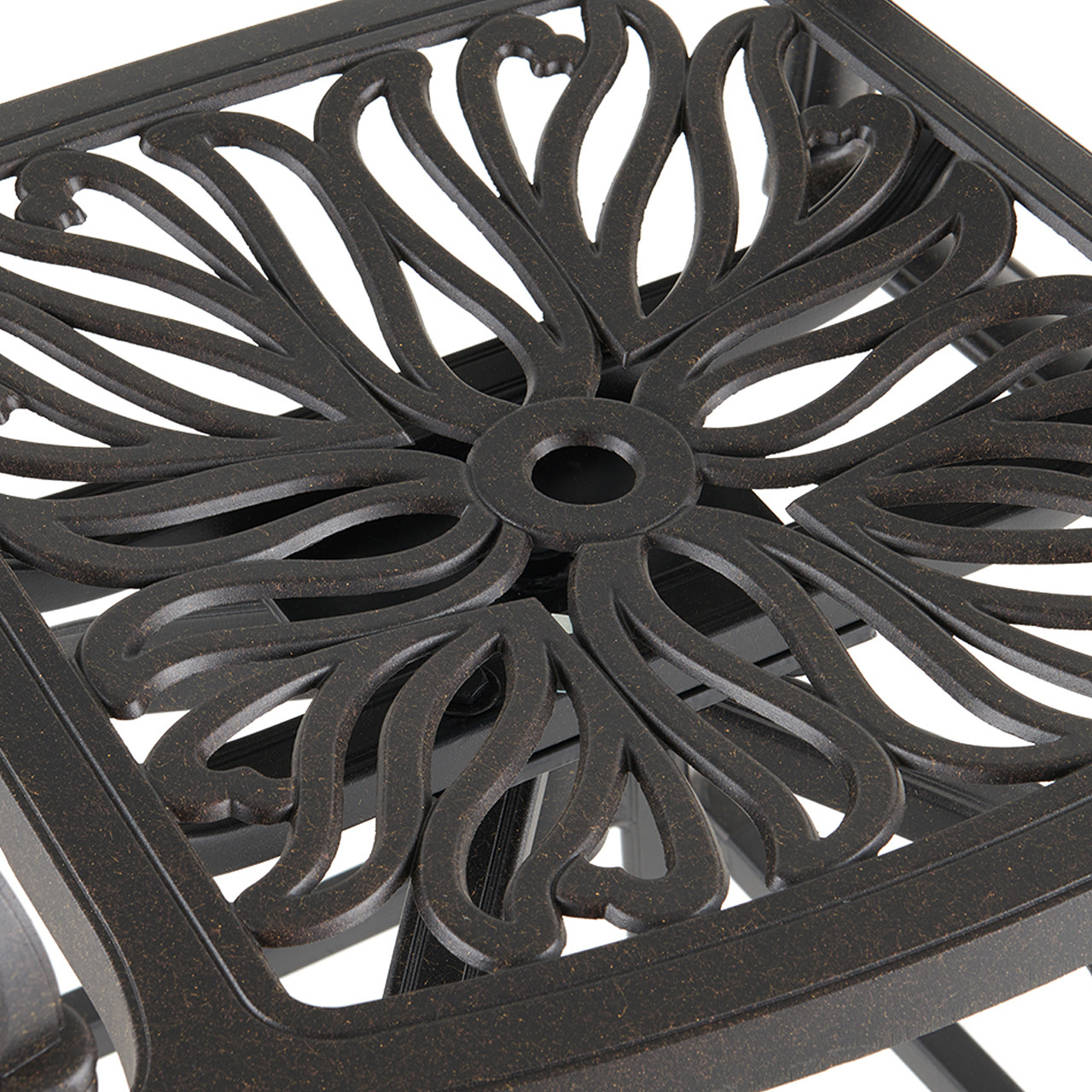 Cadiz Aged Bronze Cast Aluminum Swivel Bar Stool Chair King