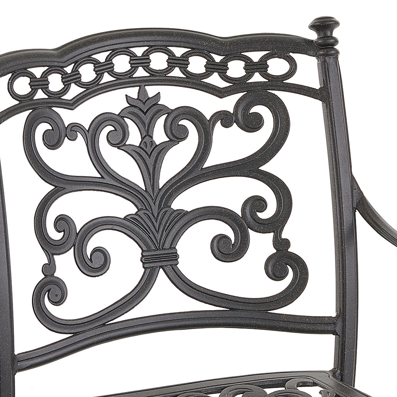 Cast aluminum loveseat store