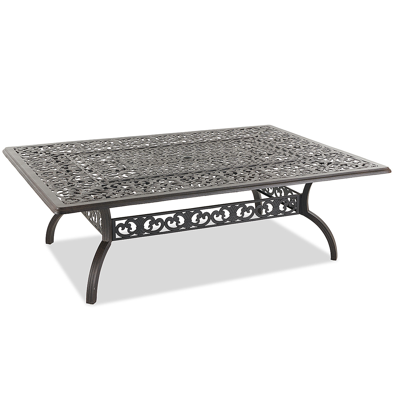 Milan Aged Bronze Cast Aluminum and Cushion 11 Pc. Swivel Rocker Dining ...