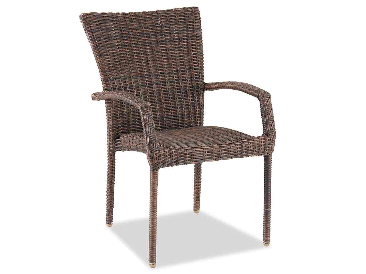 Valencia Sangria Outdoor Wicker Stackable Dining Chair