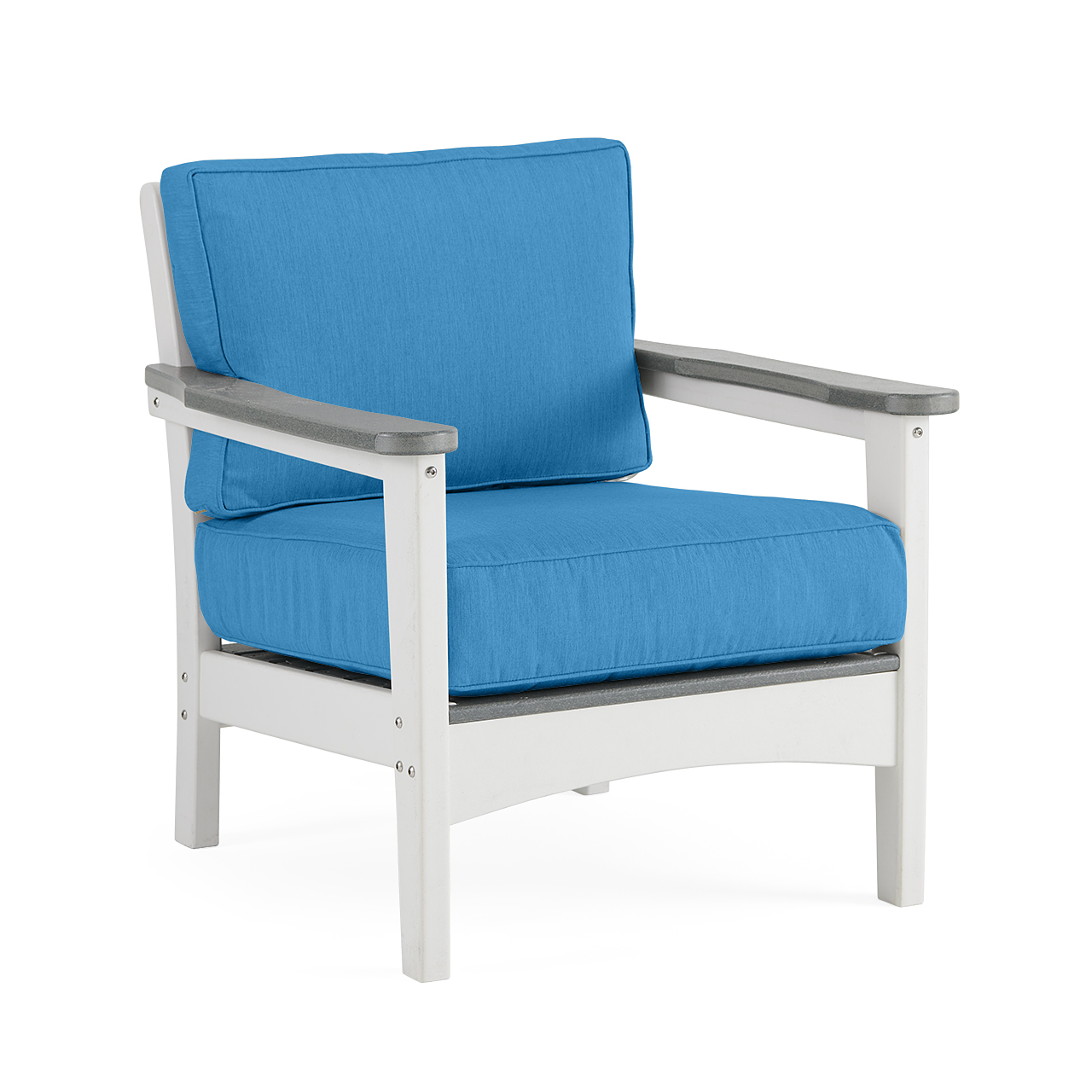 Farmhouse Polymer with Cushions Club Chair (Canvas Regatta) — Planner 5D