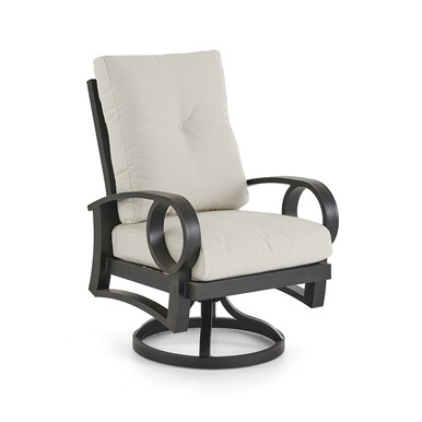 Eclipse Autumn Rust Aluminum and Pashmina Cloud Cushion Swivel Rocker ...