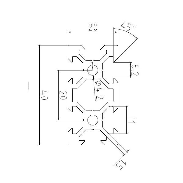 V-Slot Aluminum Extrusion - 2040 Profile | Canada - SPOOL3D