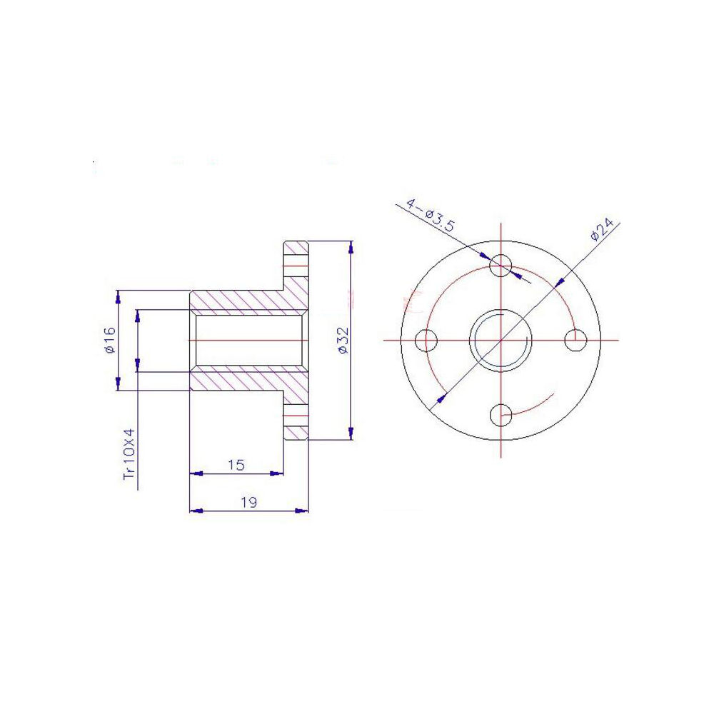 T10 Lead Screw Nut | Canada - SPOOL3D