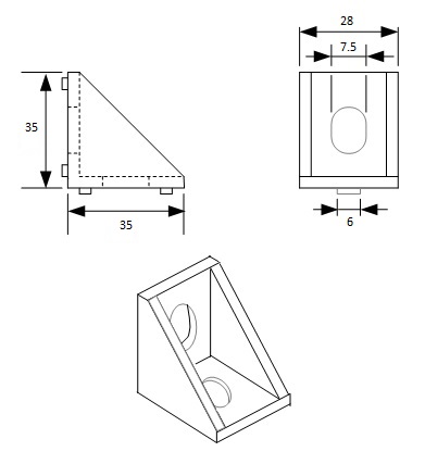 Aluminum Extrusion - 3030 Corner Bracket | Canada - SPOOL3D