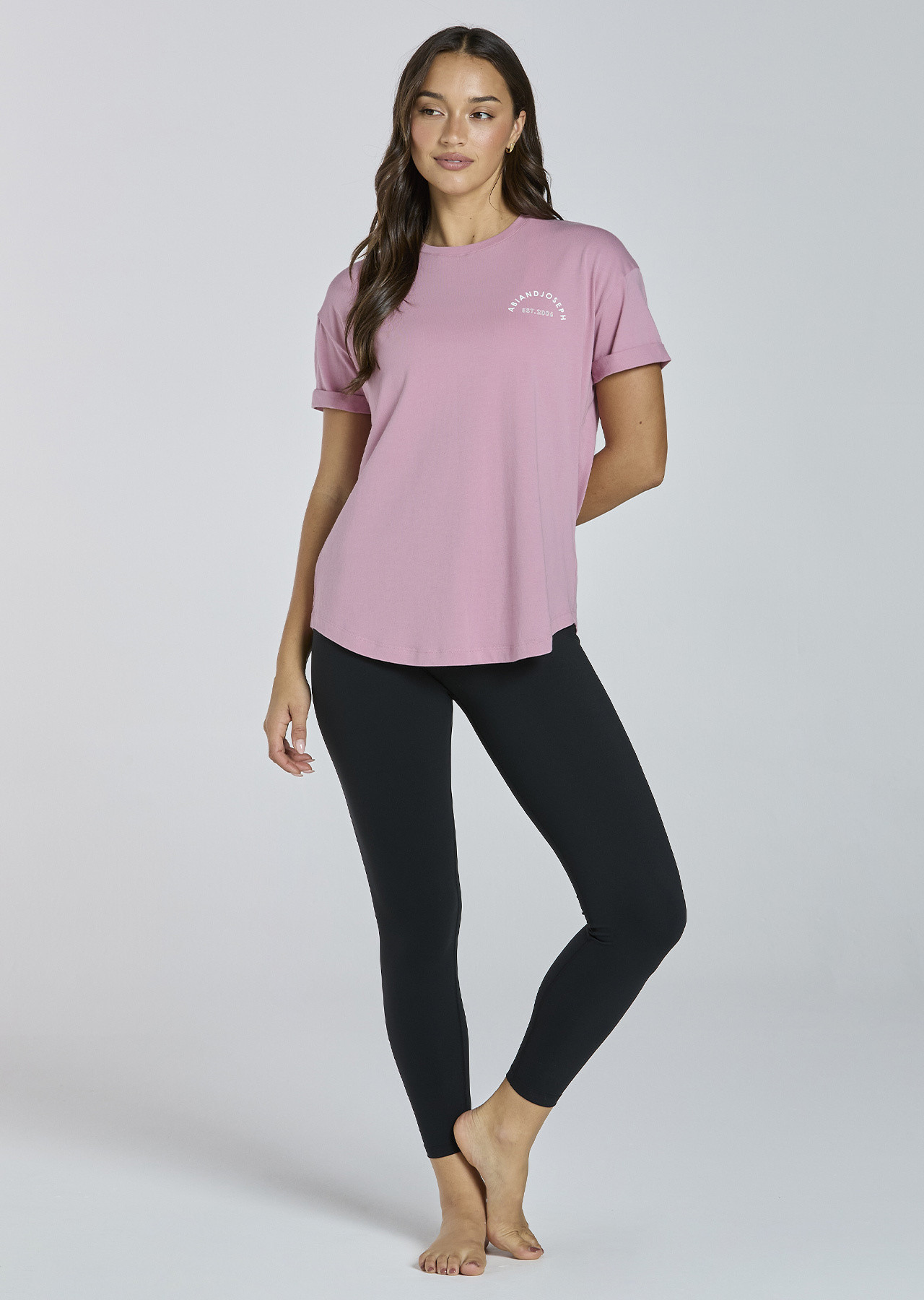 SIGNATURE ORGANIC COTTON TEE - ROSE DUSK