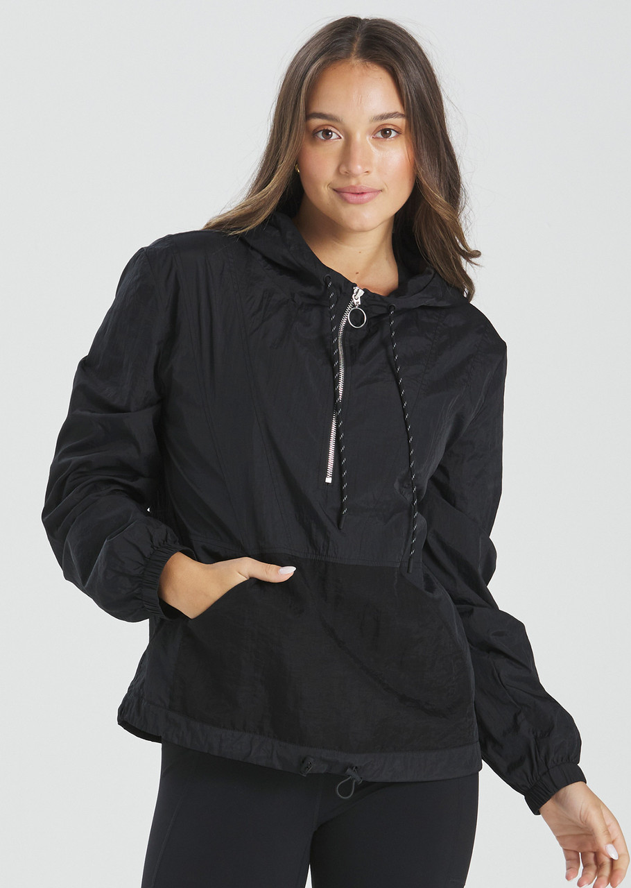 Intercept Half Zip Spray Jacket - Black | abi & joseph AU