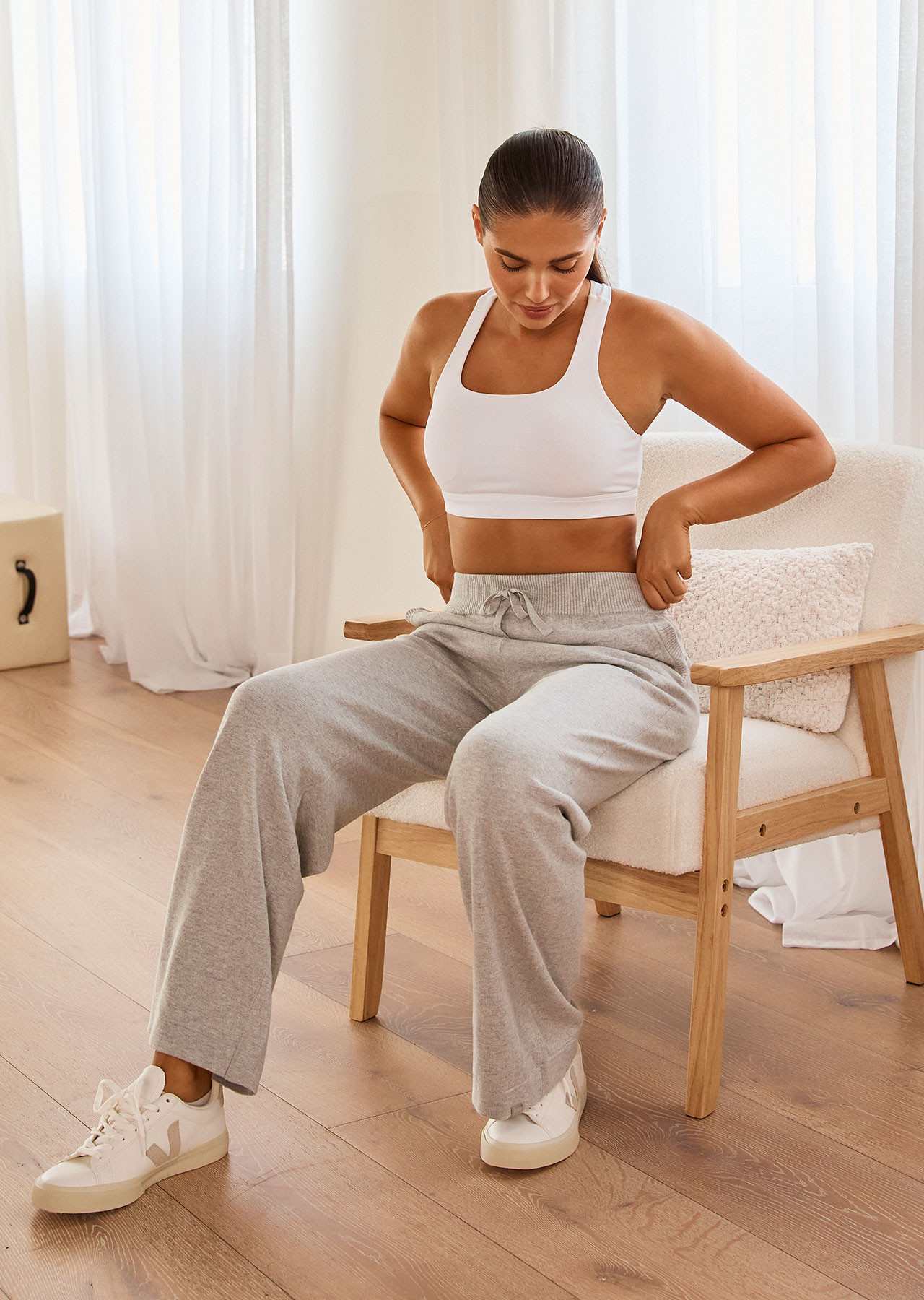 COSY UP KNIT PANT - SOFT GREY