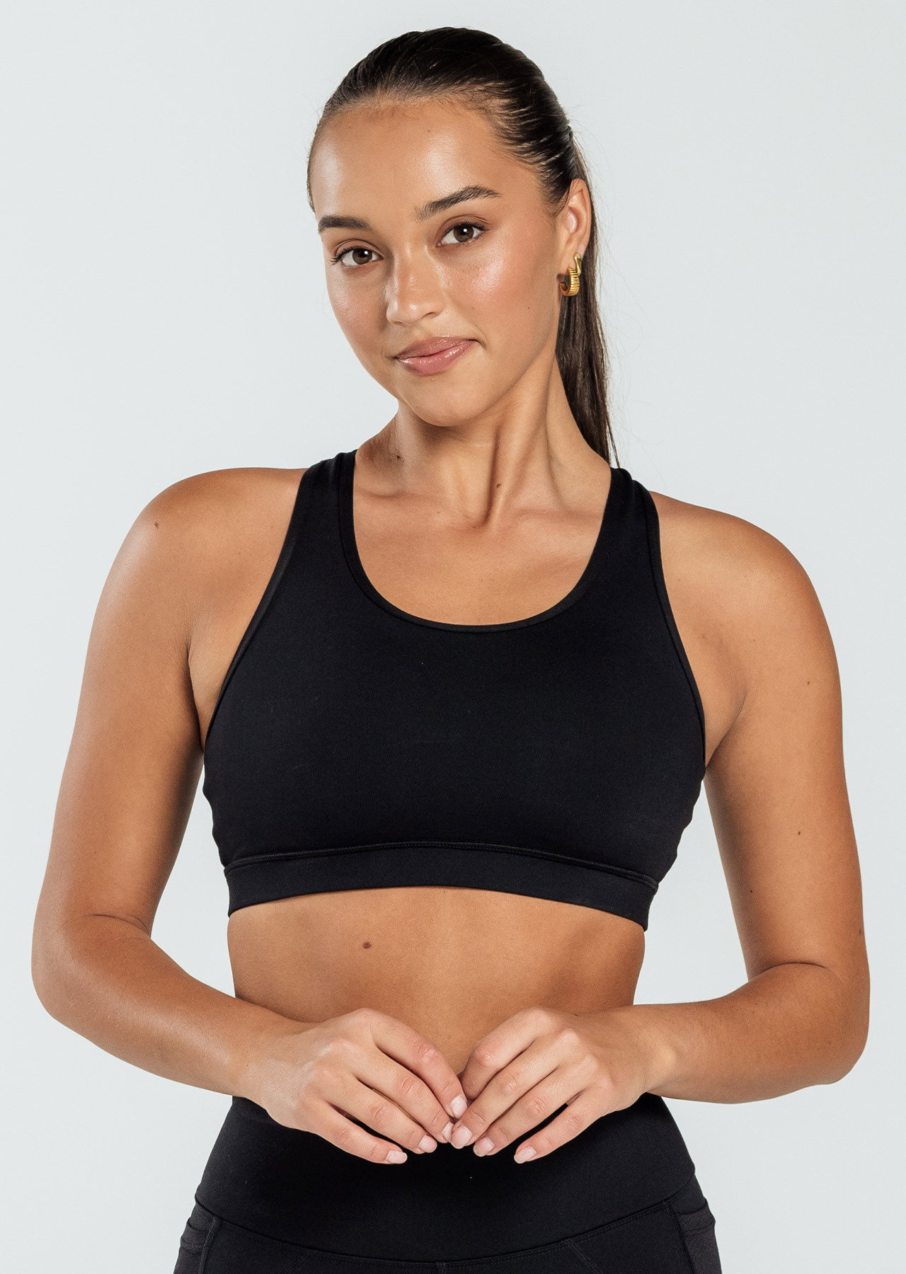abi and joseph Leo Hi-Tech Sports Bra White