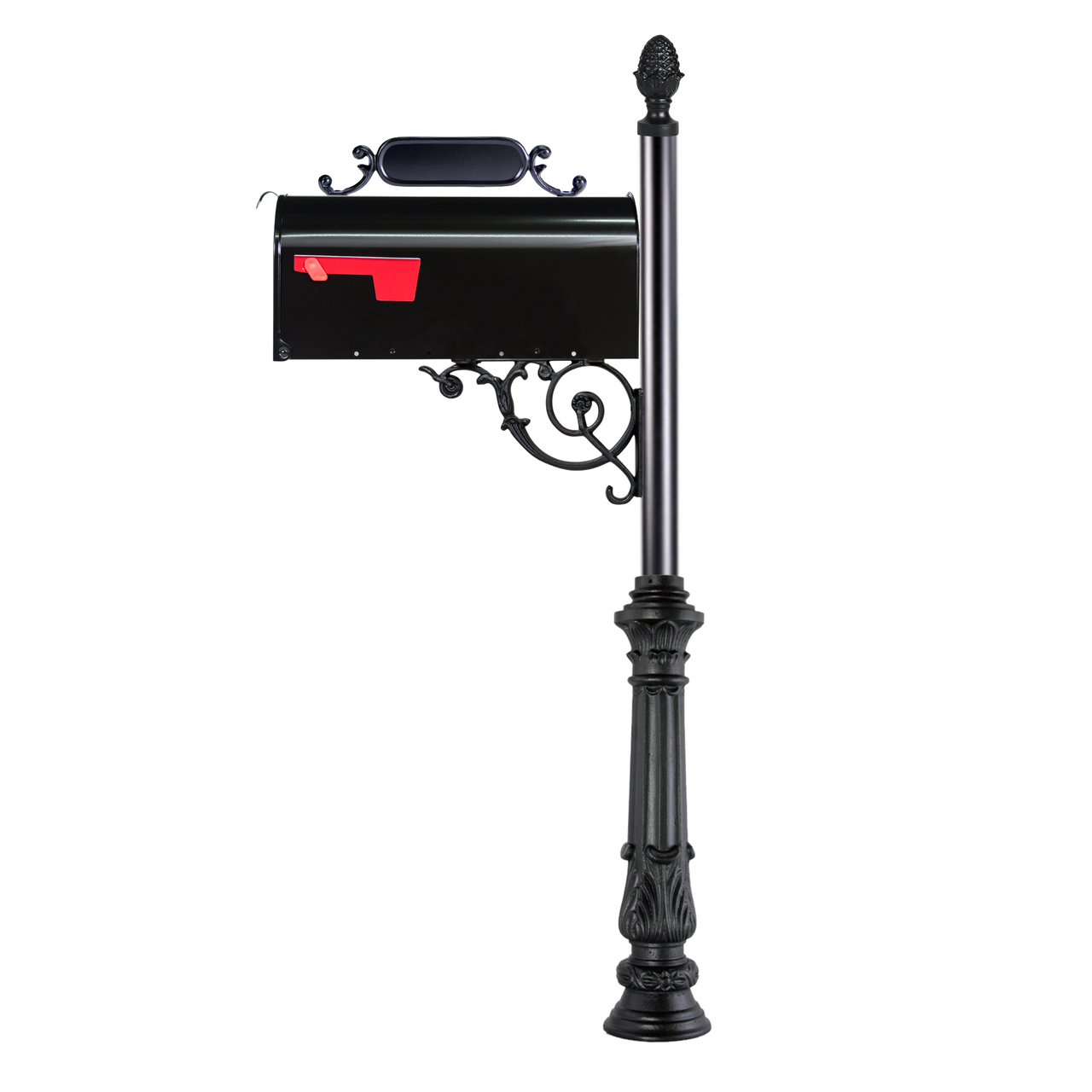 Contemporary Mailbox Post With Standard Solar Mailbox (C2-6114 ...