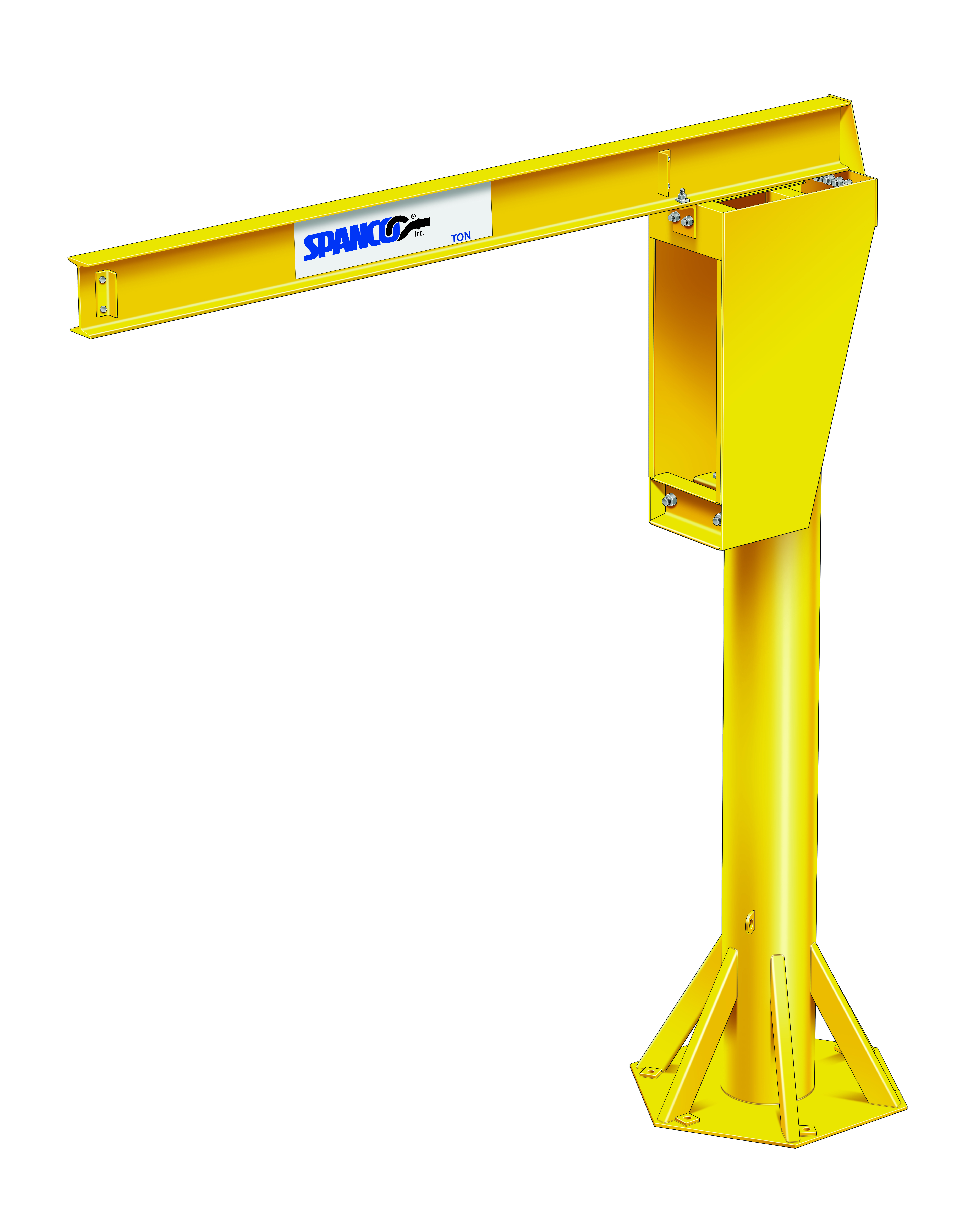 The Versatile 600-12W10-1608, Foundationless Jib, Base Plate Mounted ...