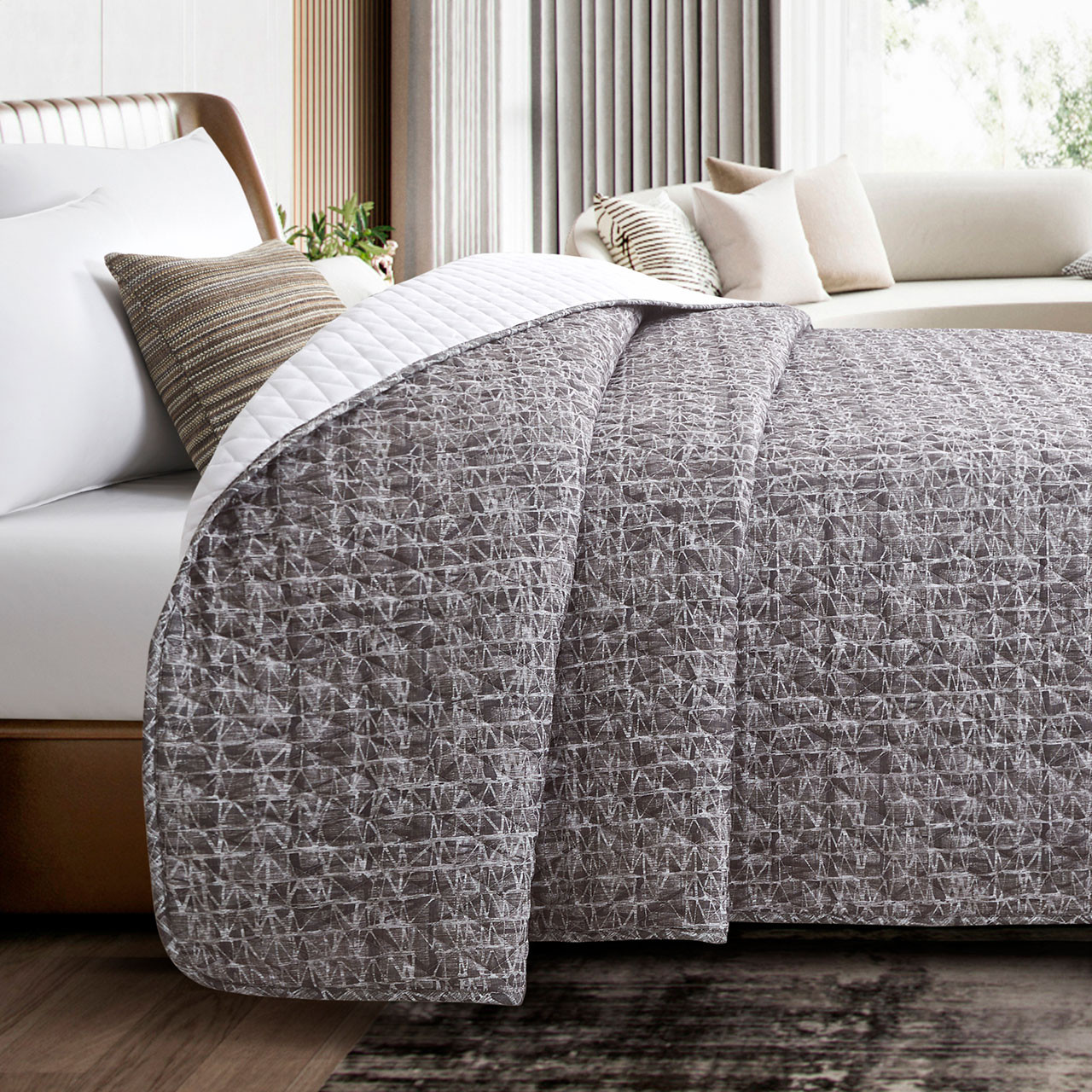 Atua Quilted Polyester Hotel Bedspreads | National Hospitality
