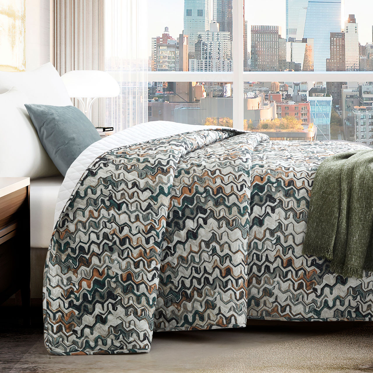 Lattice Quilted Polyester Hotel Bedspreads | National Hospitality