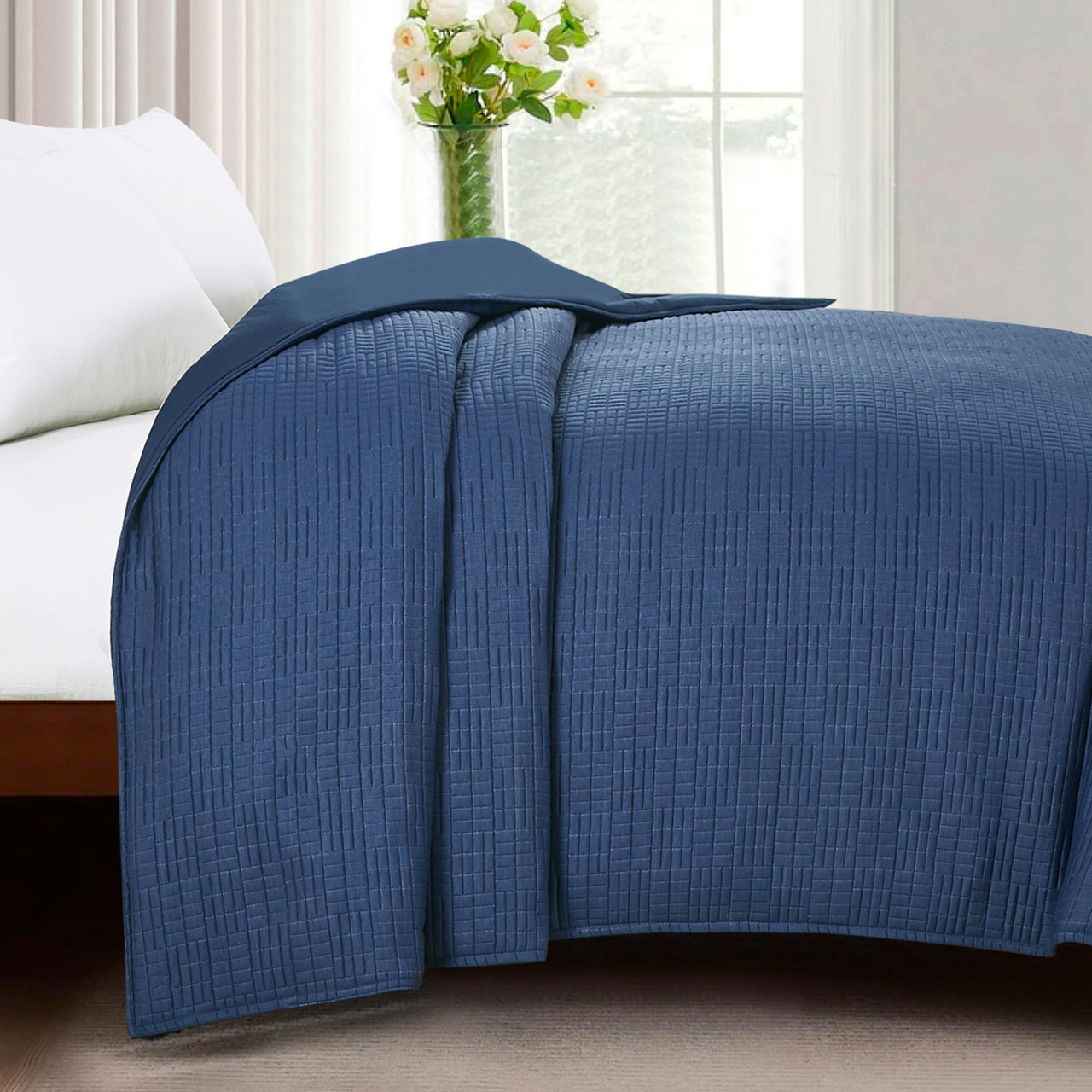 Dots Quilted Polyester Bedspreads | National Hospitality