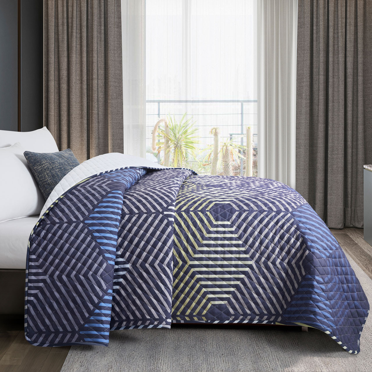 Cairo Quilted Polyester Bedspreads | National Hospitality