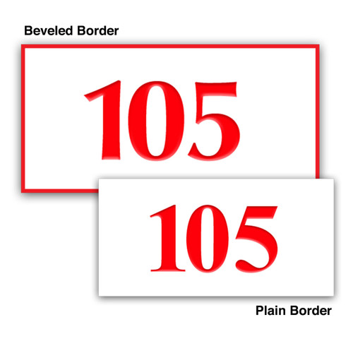 Custom Engraved Plastic Room Number Signs - 2 x 4