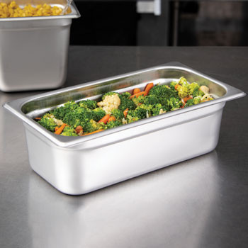 Stainless Steel Third Size Steam Table Food Pans | National Hospitality