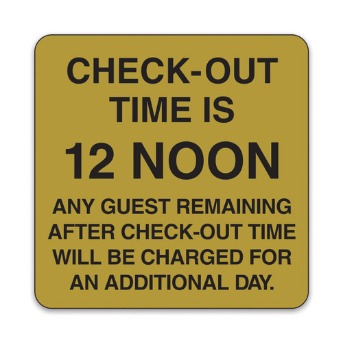 Engraved Metallic Message 3x3 Signs | National Hospitality