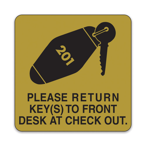 Engraved Metallic Message 3x3 Signs | National Hospitality