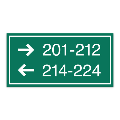 Essential ADA 2-Line Directional Sign with Border - 8" x 4"