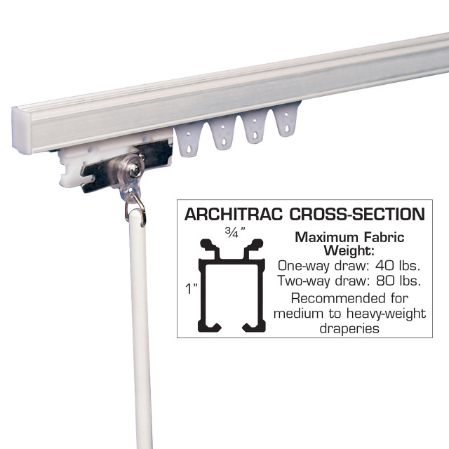 Architrac Baton Draw Ceiling Mount Drapery Track| National Hospitality