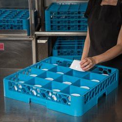 16-Compartment Divided Glass Rack | National Hospitality