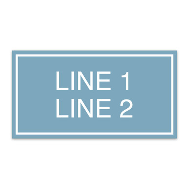 Essential Basic Engraved 2-Line Informational Sign With Border - 7.5" W ...