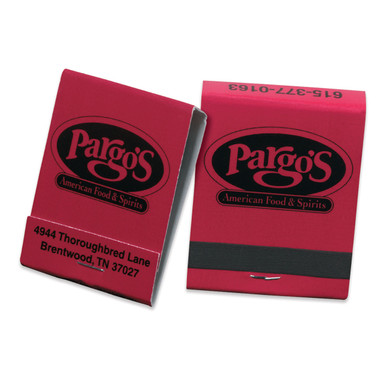 20 Strike Custom Matchbooks - Black on Red