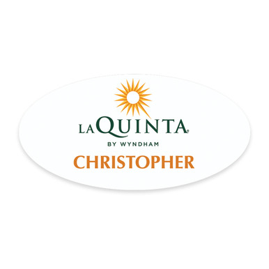 Custom Printed Name Tag - Oval 1.5x3 | National Hospitality