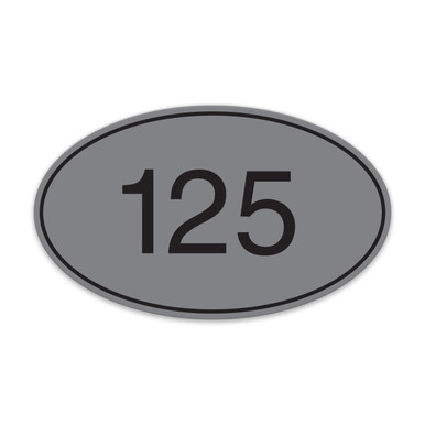 Deluxe Oval Door Number Sign - 5 x 3 | National Hospitality