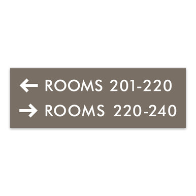 Essential 2 Line Directional Sign - 10x4 | National Hospitality
