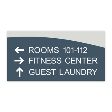 Horizon ADA 3-Line Directional Sign - 11.75" x 6"