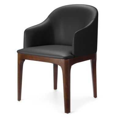 Upholstered Lounge Chairs With Rounded Back