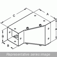 Corner Reducer - 6 x 6 To 4 x 4 - Steel/Gray - Rackmount Solutions