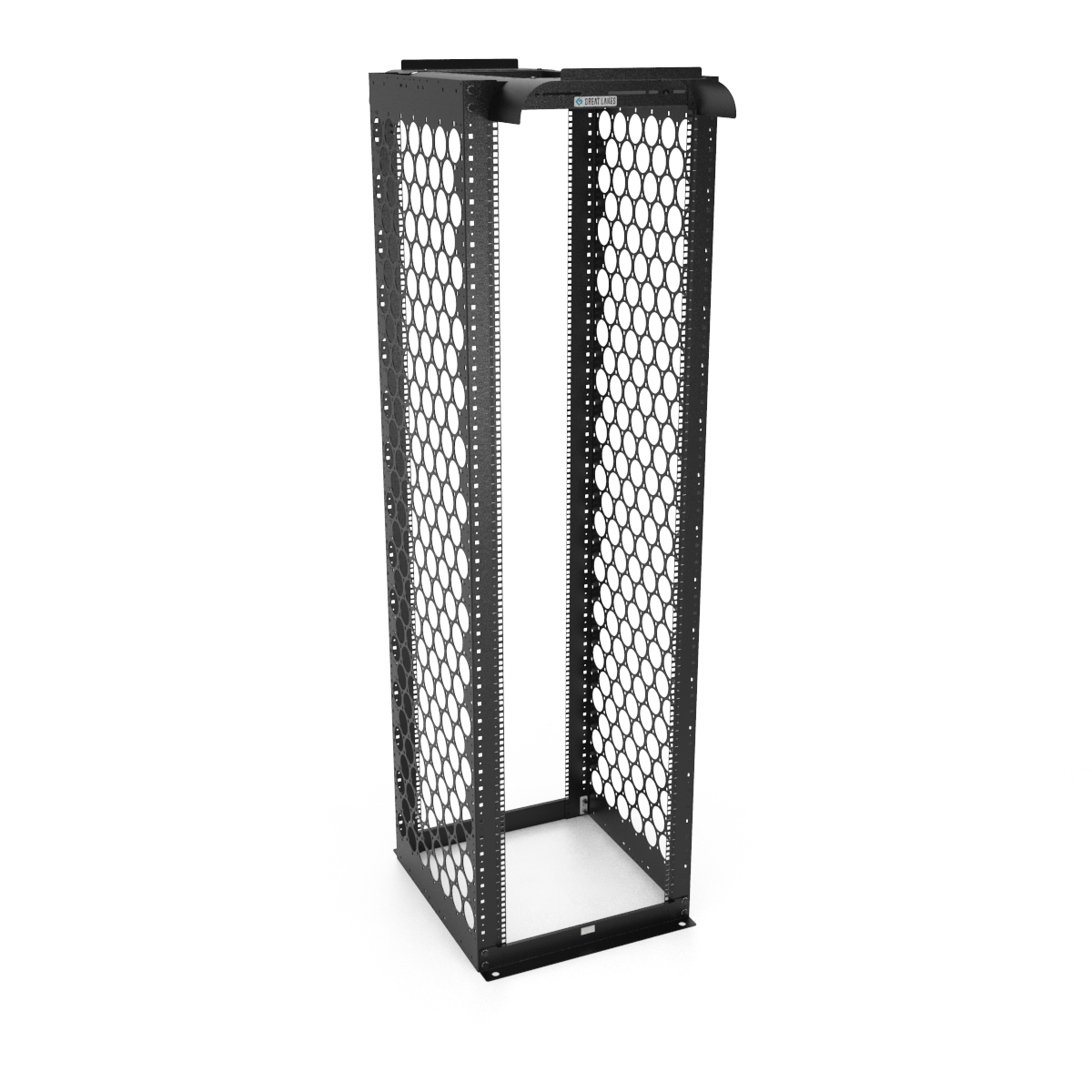 CMRX-45U24-B-SQM6 Open Frame 4 Post Rack | Great Lakes Case & Cabinet