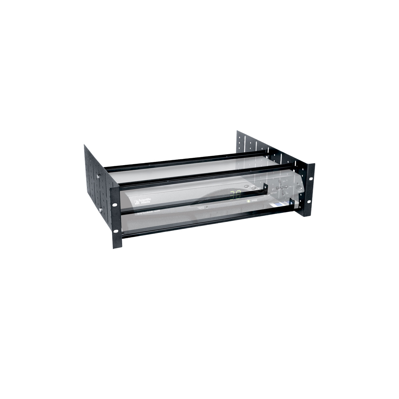 2 RU Open Satellite & Cable Box Clamp Rackshelf - Rackmount Solutions