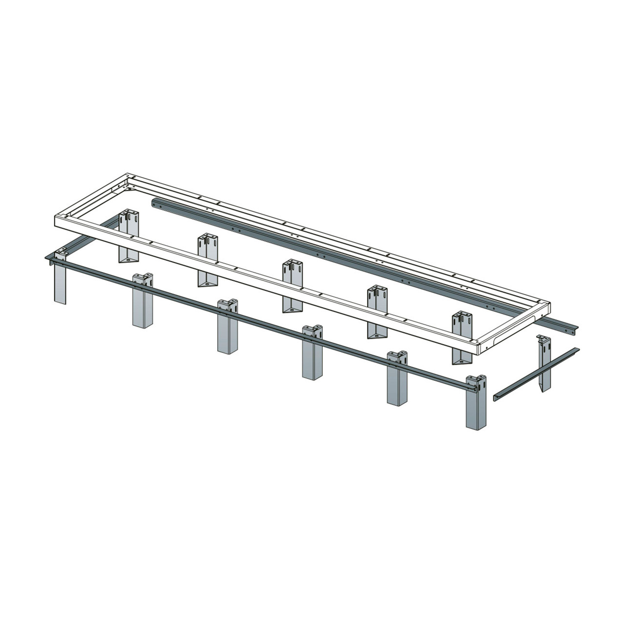 4 Bay Riser Base for 30 Inch Deep for GRK Racks - Rackmount Solutions